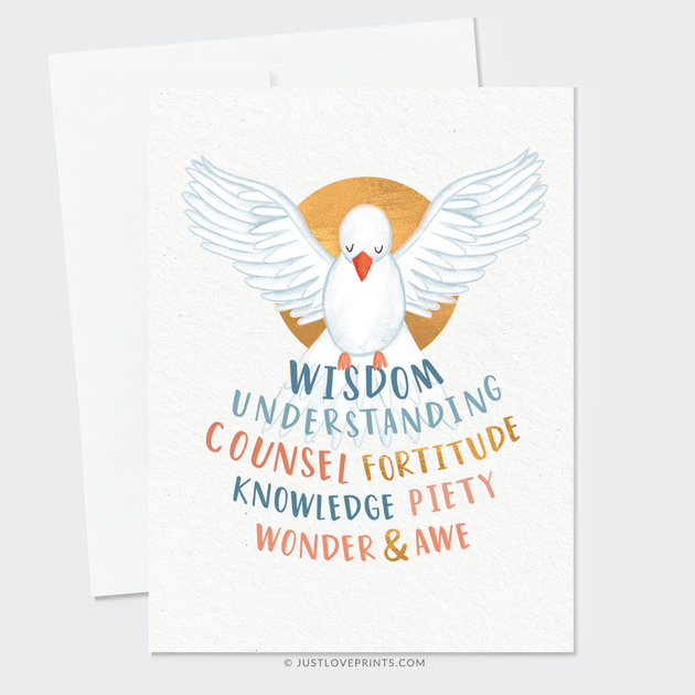 Gifts of the Holy Spirit Greeting Card – Just Love Prints