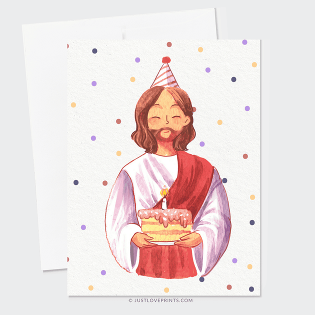 Birthday Jesus Greeting Card – Just Love Prints