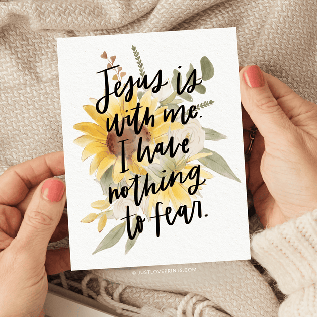 LAST CHANCE Jesus is With Me Greeting Card – Just Love Prints