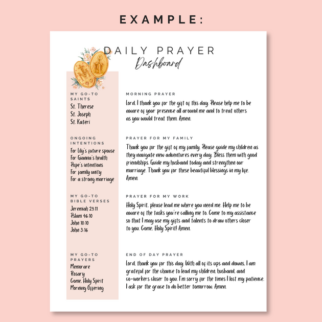 Catholic Prayer Organizer - Instant Download – Just Love Prints