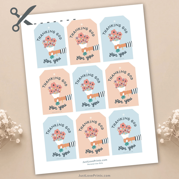 Catholic Gift Tags Printable – Just Love Prints