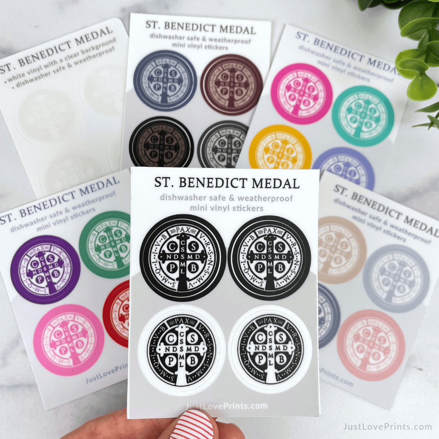Mini St. Benedict Medal Sticker Sheet – Just Love Prints