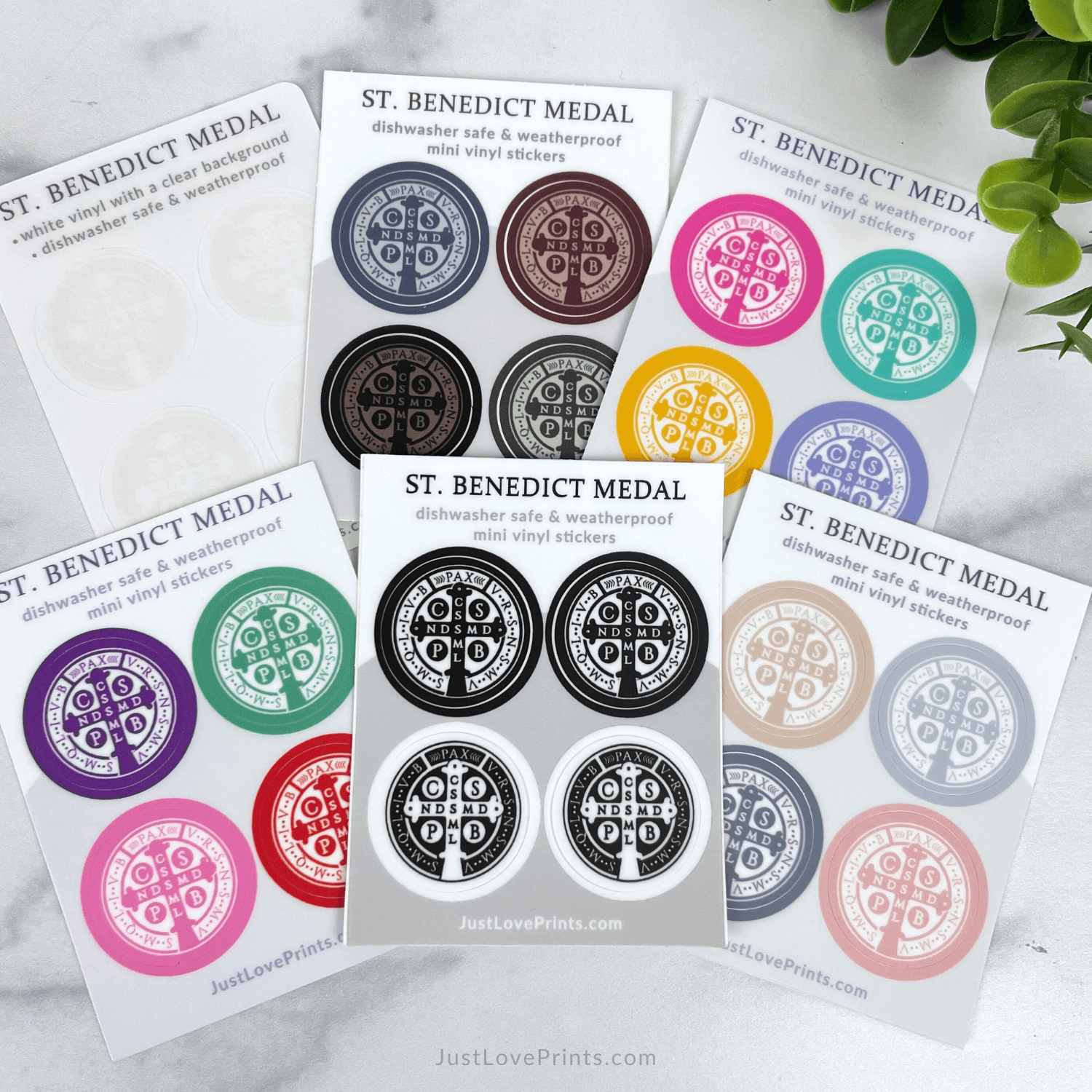 Mini St. Benedict Medal Sticker Sheet – Just Love Prints