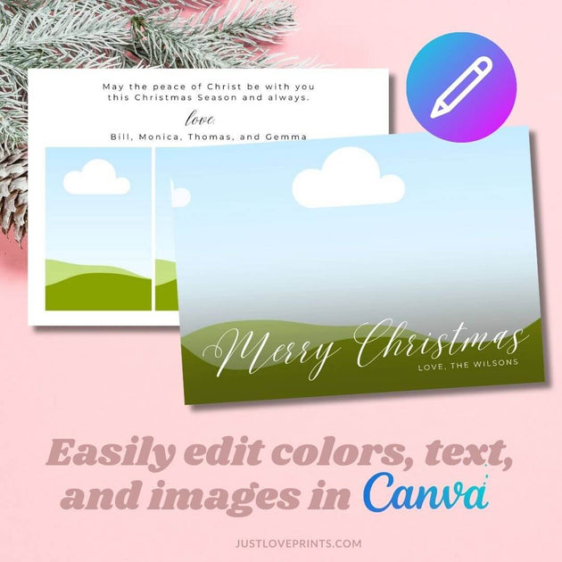 LAST CHANCE Editable Christmas Card - Merry Christmas Classic – Just ...