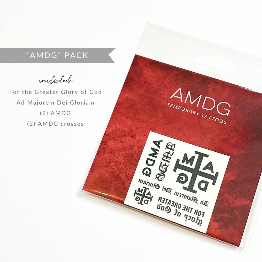 "AMDG Collection" Temporary Tattoos – Just Love Prints