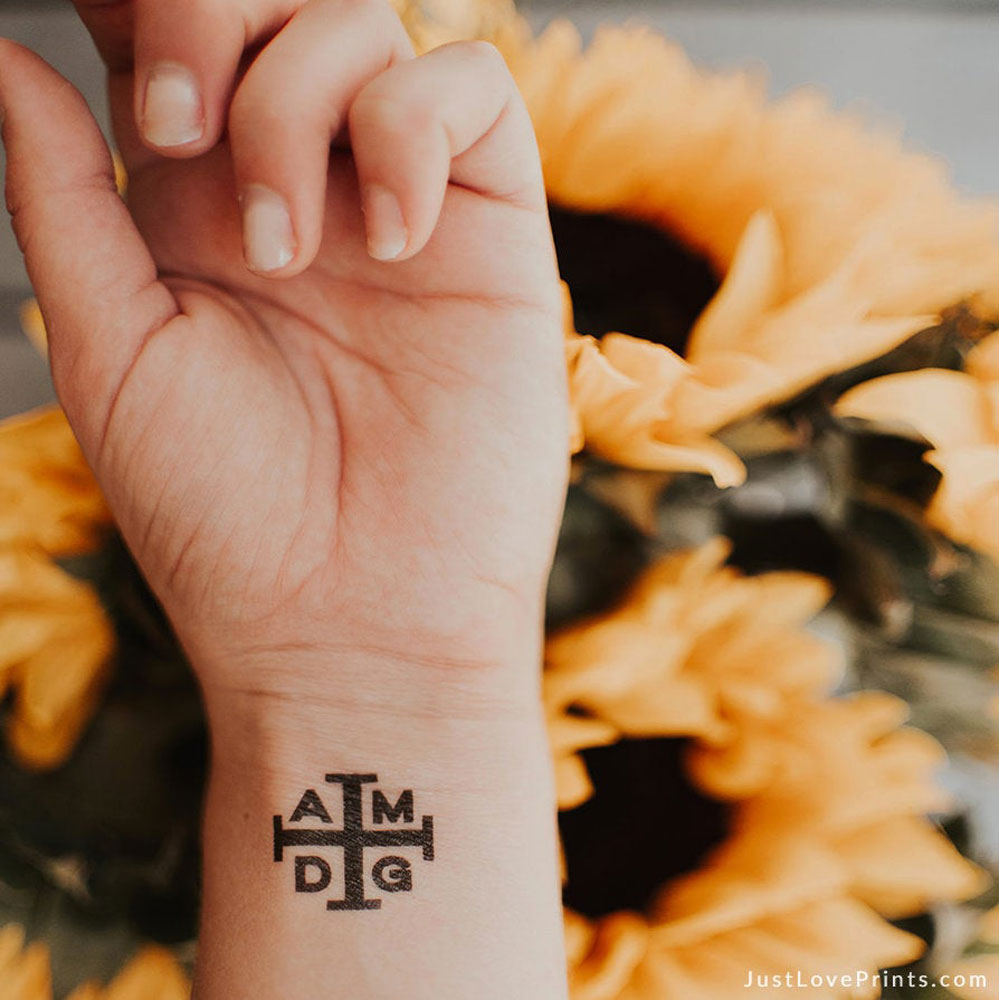 "AMDG Collection" Temporary Tattoos – Just Love Prints