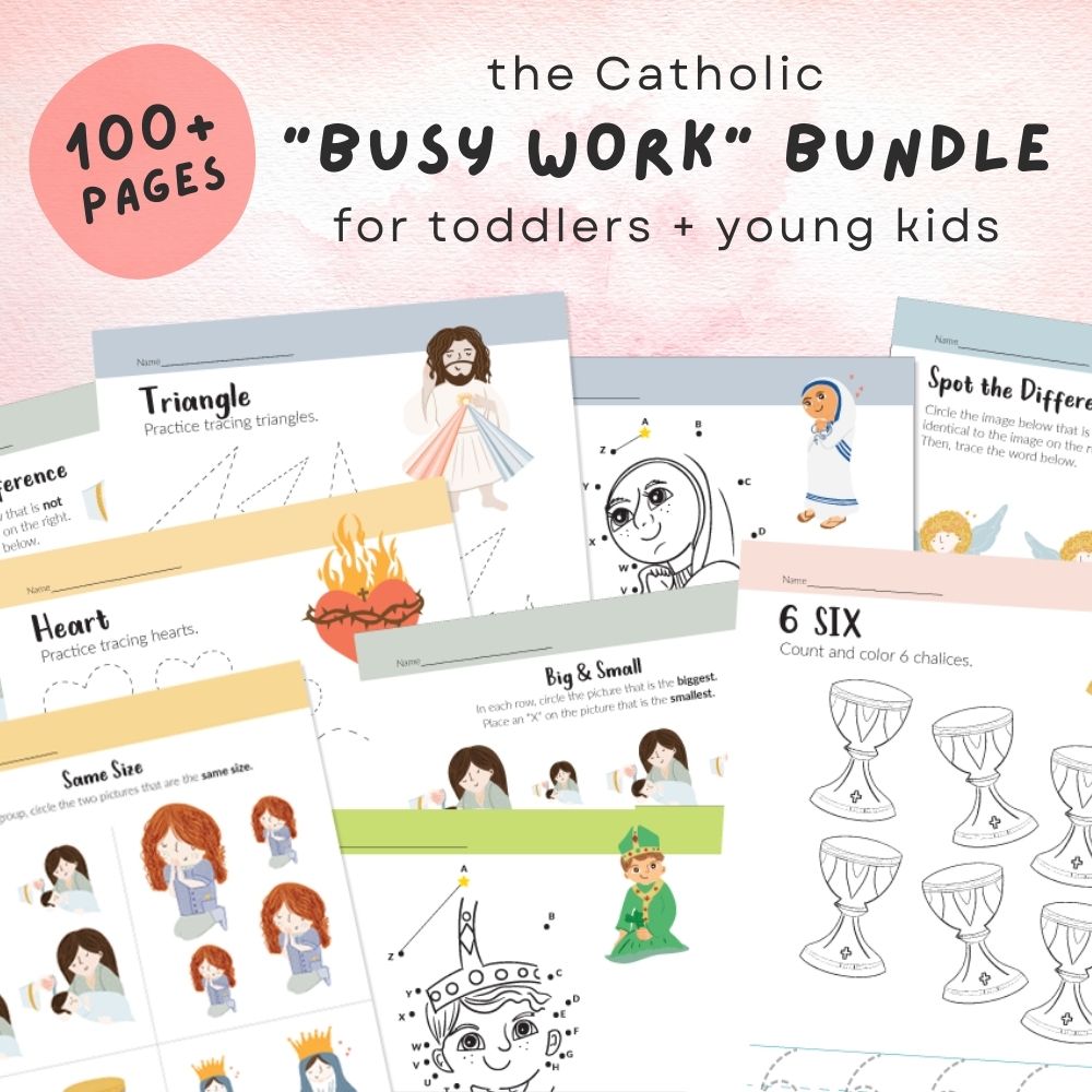 The Catholic "Busy Work" Bundle (PDF Download) – Just Love Prints