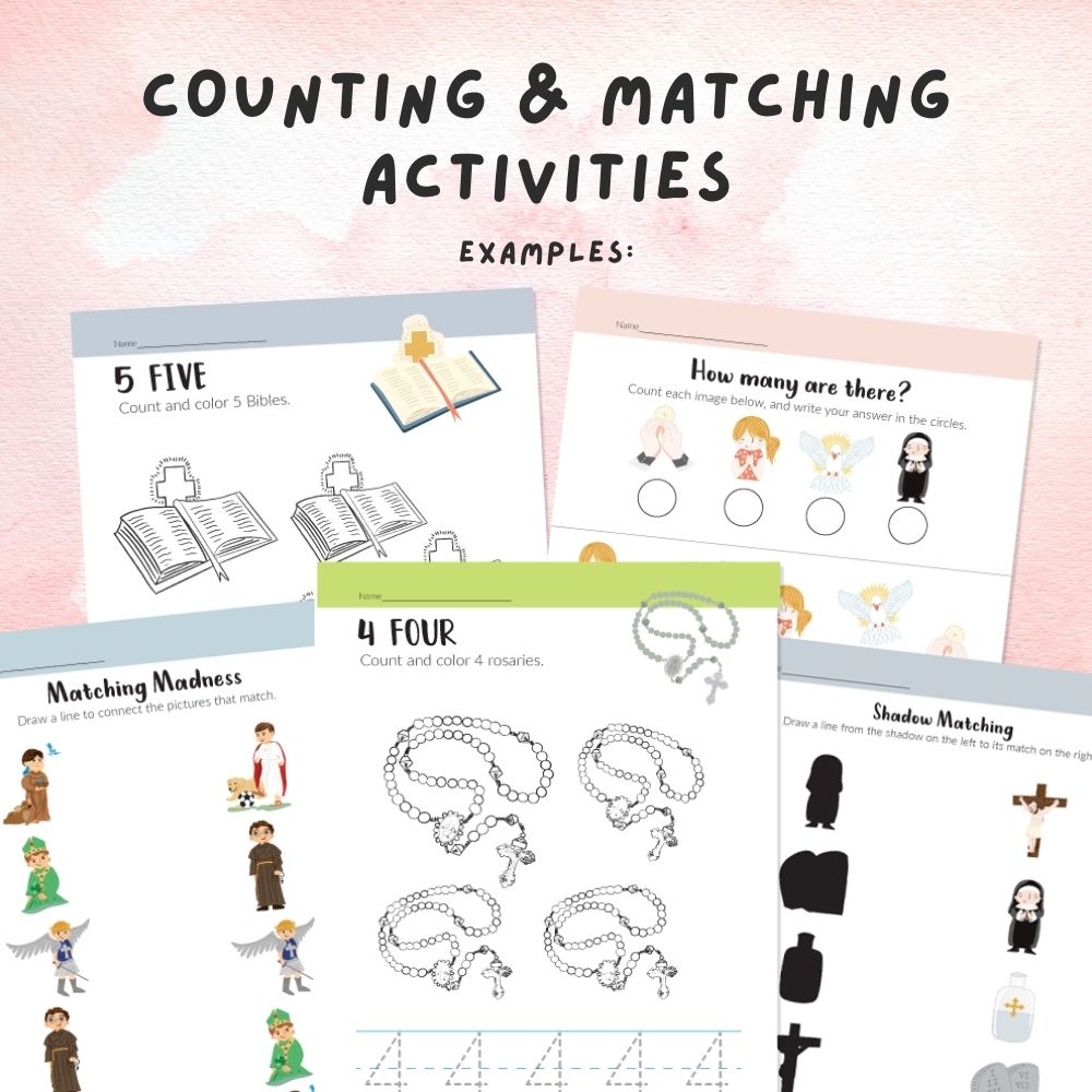 The Catholic "Busy Work" Bundle (PDF Download) – Just Love Prints