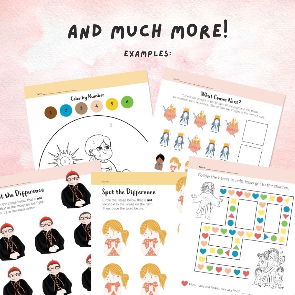 The Catholic "Busy Work" Bundle (PDF Download) – Just Love Prints