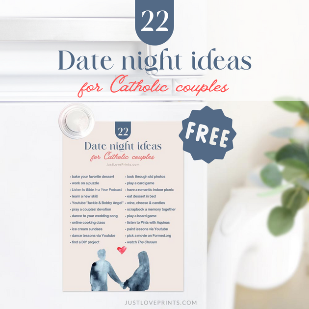 Date Night Ideas for Catholic Couples - Free Download – Just Love Prints