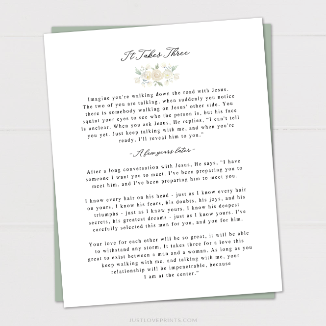 "It Takes Three" Instant Download – Just Love Prints